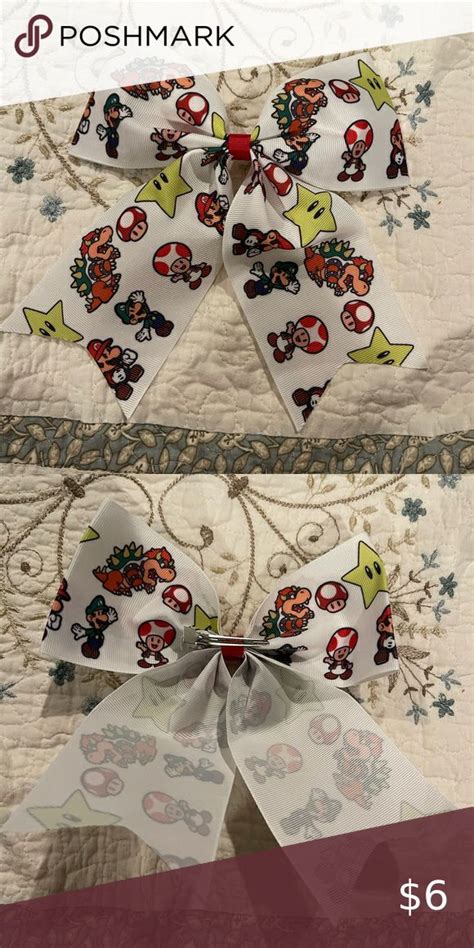 Mario Character Cheer Bow Cheer Bows Bow Shop Bows