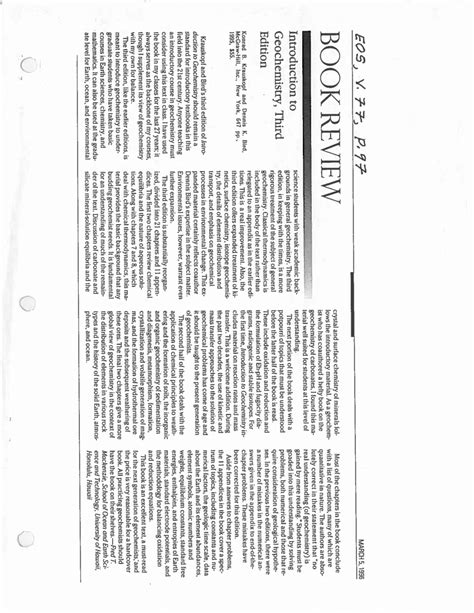 Pdf Introduction To Geochemistry Third Edition