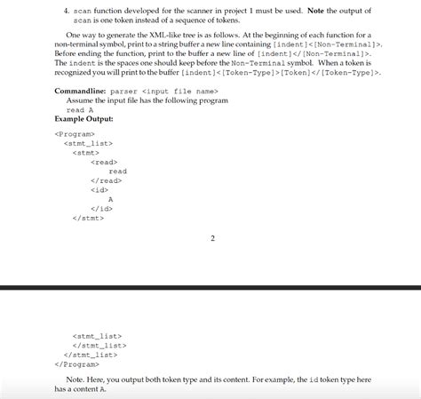 2 the parser write a parser for the following context
