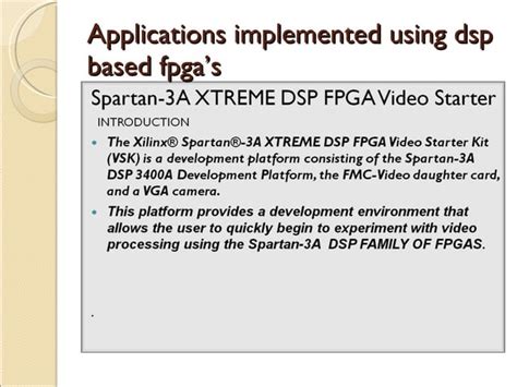 Dsp Based Field Programable Gate Array Ppt