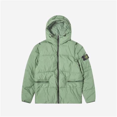 스톤 아일랜드 40223 가먼트 다이드 크링클랩스 다운 자켓 올리브 22fw Stone Island Kream