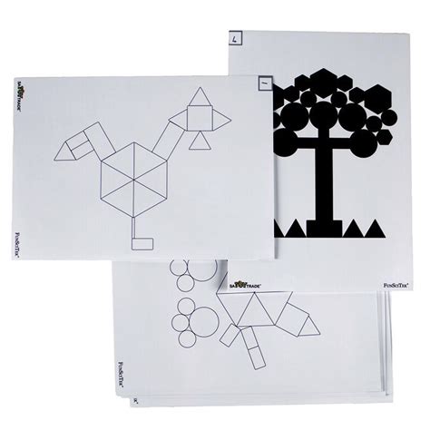 Attribute Blocks Activity Cards A4 12pc Double Sided