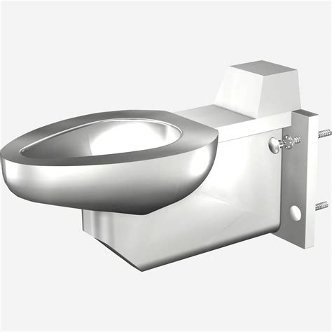 Front Mount Off Floor Siphon Jet Stainless Steel Toilet Acorn