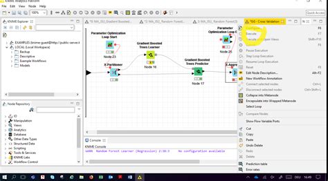Parameter Optimization And Cross Validation For Gradient Boosted Trees