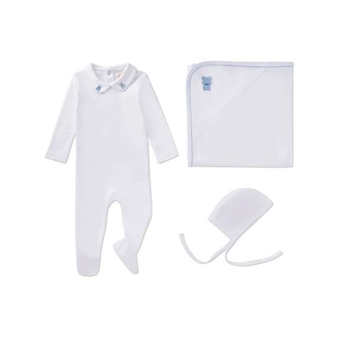 Memoi Peter Pan Bear Collar 3pc Footie Set