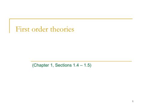 first order theories decision procedures