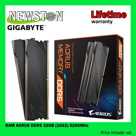 [โปร 5 15] Ddr5 32gb 16x2 5200mhz Aorus Th