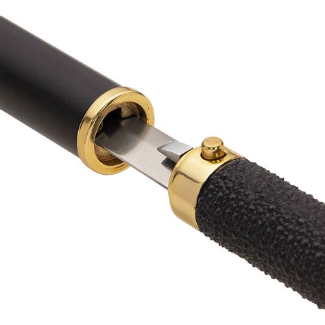 Gold Plated Iss Sword Cane With Hidden Full Length Rapier Blade