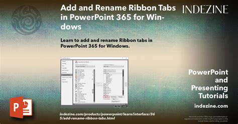 Add And Rename Ribbon Tabs In Powerpoint 2010 For Windows