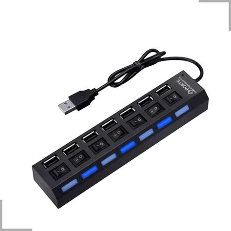 Adaptador Usb Hub De 7 Puertos 20 Pen Drive De Alta Velocidad Para Pc