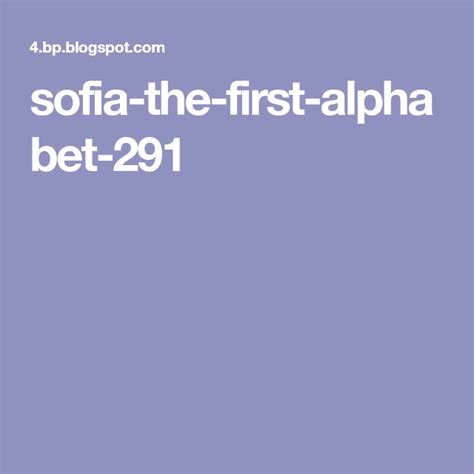 Sofia The First Alphabet 291