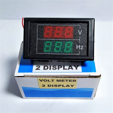 Jual DIGITAL METER 60 500V 20 75HZ AC Voltmeter Frekuensi Dual Display Tegangan Current Meter