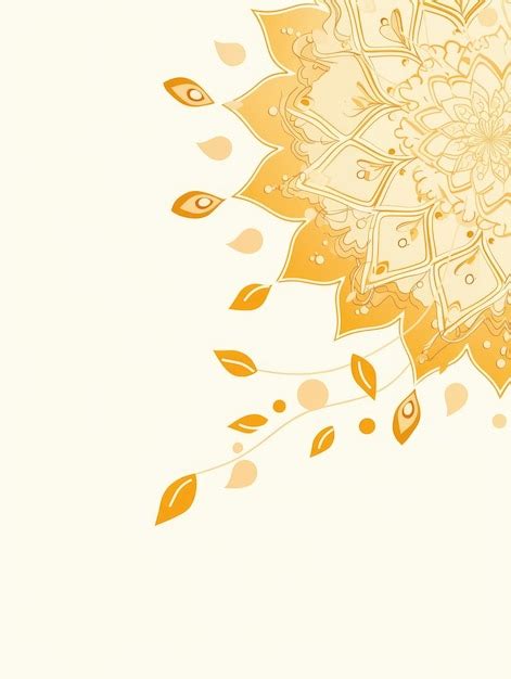 Free Indian Flower Pattern Rangoli Background Premium Ai Generated Image