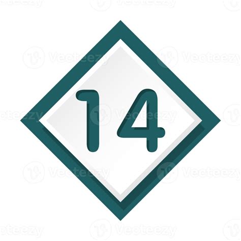 Bullet With Number 14 19786554 Png