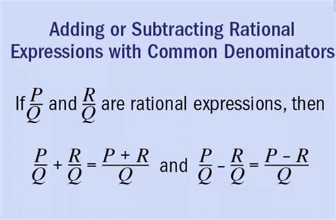 Module 11 Sections 62 63 And 64 Adding And Subtracting Rational