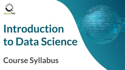 Introduction To Data Science Course Syllabus Quantra Course Youtube