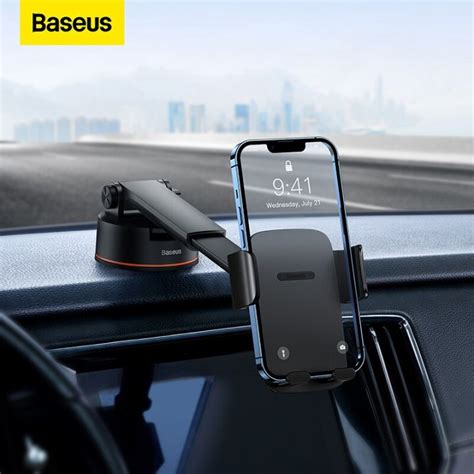 Baseus รถที่วางโทรศัพท์ถ้วยดูดปรับแดชบอร์ดโทรศัพท์ยืนสากลสนับสนุน