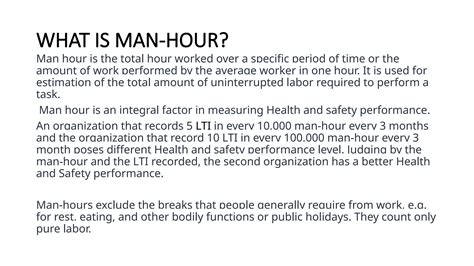 Man Hour Pptx Calculating Man Hours Per Month Pptx