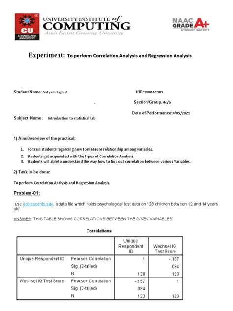 Solved Worksheet 8 Pdf Regression Analysis Dependent And