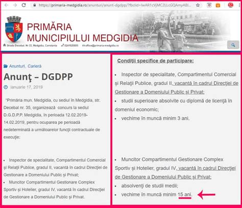 Concurs cu dedicație la Medgidia Primăria caută muncitor cu 15 ani