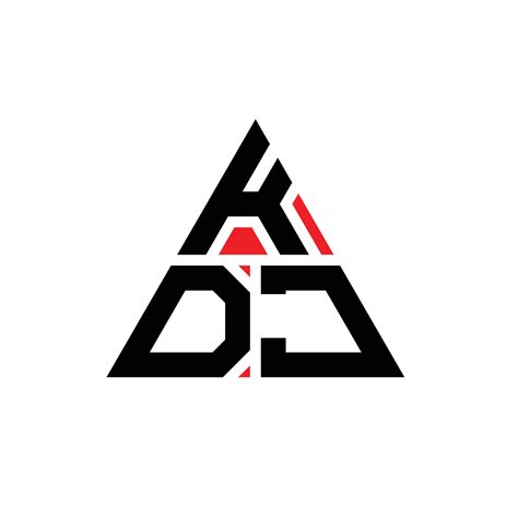 Kdj Triangle Letter Logo Design With Triangle Shape Kdj Triangle Logo