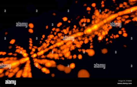 Slow Energy Flying Particles Motion Lines Of Tiny Shining Lines With