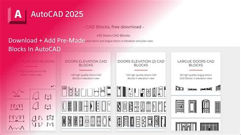 easily download insert blocks into autocad youtube