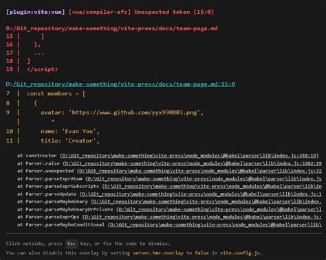 Javascript 为什么vitepress官网的示例代码会报错？ Segmentfault 思否