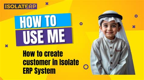 how to create customer in isolate erp system youtube