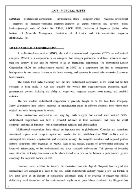 Unit 5 Information Retrieval Techniques Unit V Global Issues