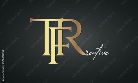 Luxury Letters Tfr Golden Logo Icon Premium Monogram Creative Royal