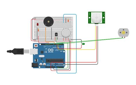 Circuit Design Fire Alarm System Tinkercad