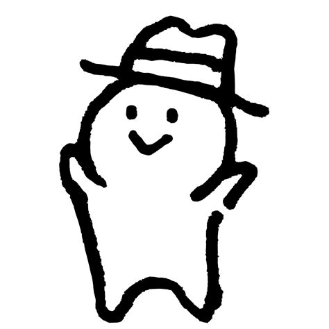 ハット帽子をかぶる人 【てがきですの！β】かわいい・ゆるい無料イラスト