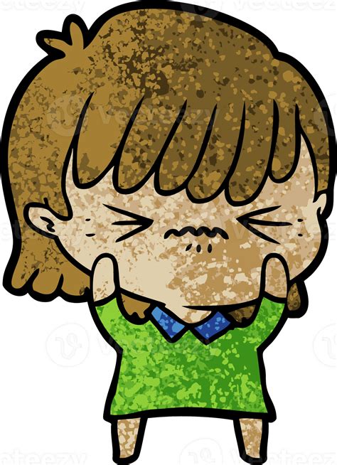Annoyed Cartoon Girl 42280641 Png