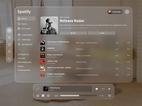 Vision Pro Spotify Spatial Interface By Neeraj Negi On Dribbble