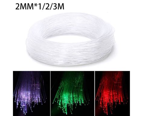 Optic Fiber Cable Pmma Side Glow Optic Fiber Cable 2mm Diameter For Car