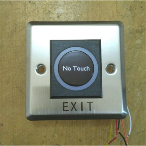 Jual Saklar Pintu Gerbang Akses Keluar Sensor Infrared Non Kontak Exit Button Switch Access IR