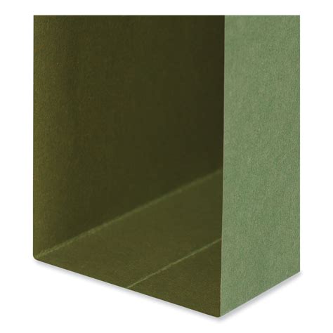 Box Bottom Hanging File Folders 3 Capacity Letter Size 1 5 Cut Tabs Standard Green 25 Box