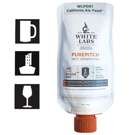 White Labs Wlp001 California Ale Yeast Purepitch Next Generation