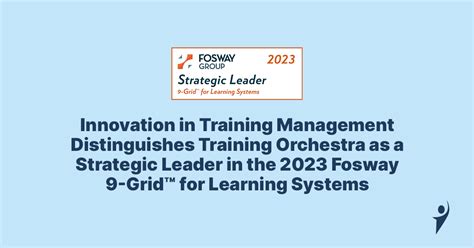 Training Orchestra Named A Strategic Leader In 2023 Fosway 9 Grid