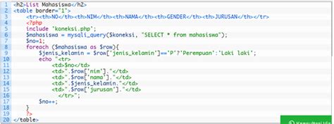 Tutorial Belajar Dasar PHP CARA MENAMPILKAN DATABASE MYSQL MENGGUNAKAN PHP