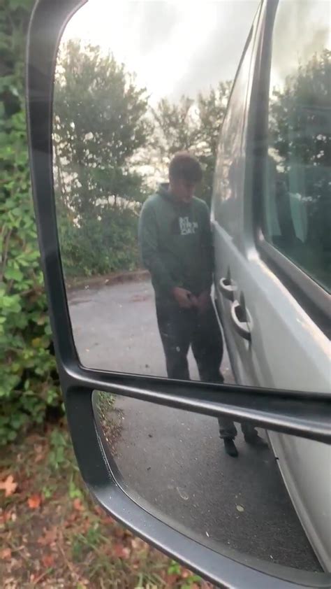 Spying Friend Pissing Outside