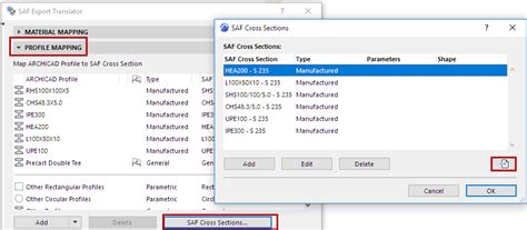 Add More Saf Cross Sections To Mapping List Export To Saf