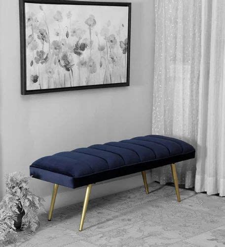 Stylish And Classy Bench In Blue Color With Velvet Touch At ₹ 1033300