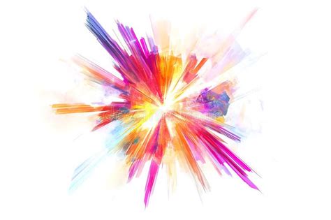 A Dynamic Abstract Image Featuring A Radiating Burst Of Vibrant And Energetic Colors Stock