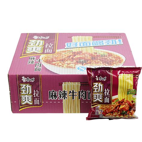 袋装泡面康师傅超辣方便面整件劲爽拉面麻辣牛肉味速食加餐食品 虎窝淘