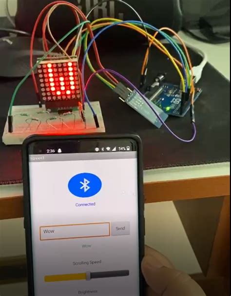bluetooth controlled matrix on arduino by ismail avishkaar project