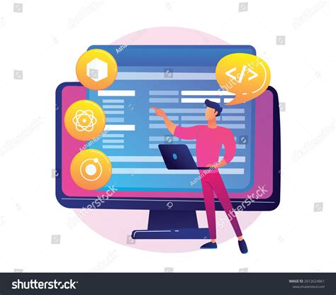 Software Engineer Concept Web Design Development Stock Vector Royalty Free 2012624861