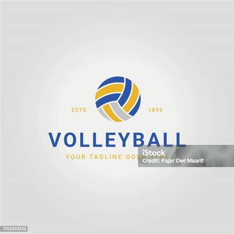 간단한 배구 로고 아이콘 벡터 디자인 배구 선수권 대회의 그림 Championship에 대한 스톡 벡터 아트 및 기타 이미지