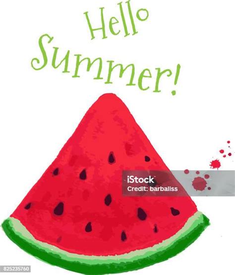 안녕하세요 여름 엽서 과일에 대한 스톡 벡터 아트 및 기타 이미지 과일 디자인 라벨 Istock